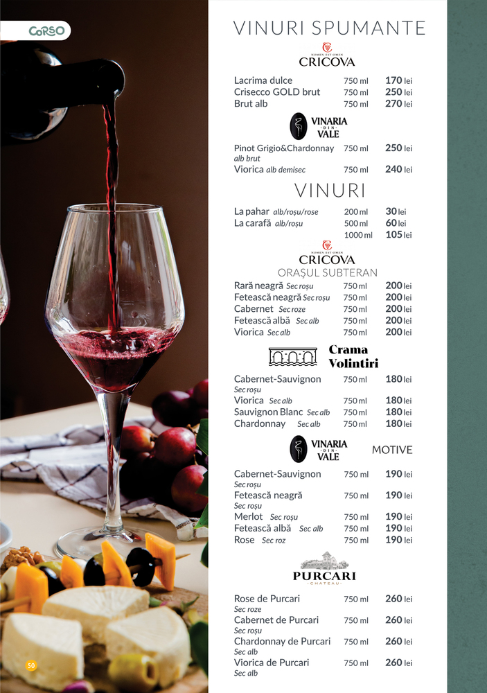 Meniu restaurant